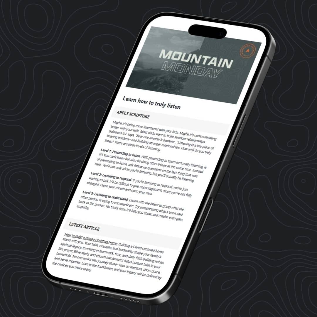 Mountain Monday - Manhood Journey